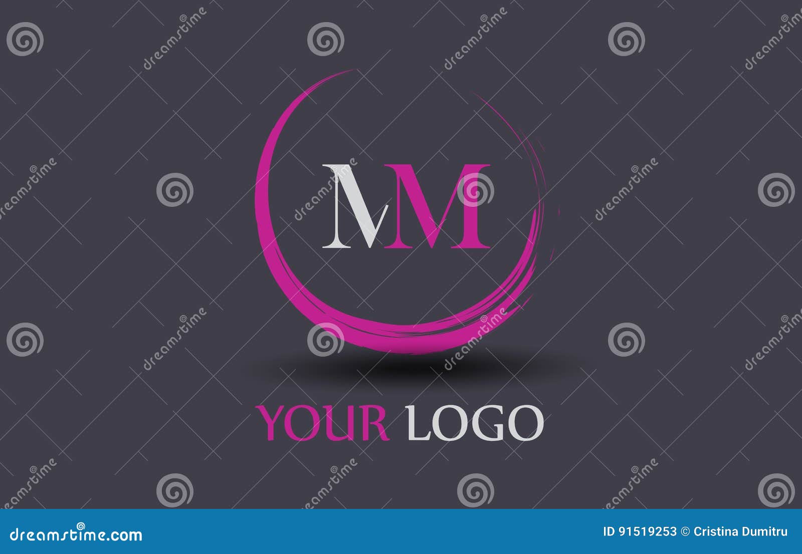 Millimeter M M Letter Logo Design Vektor Abbildung - Illustration von ...