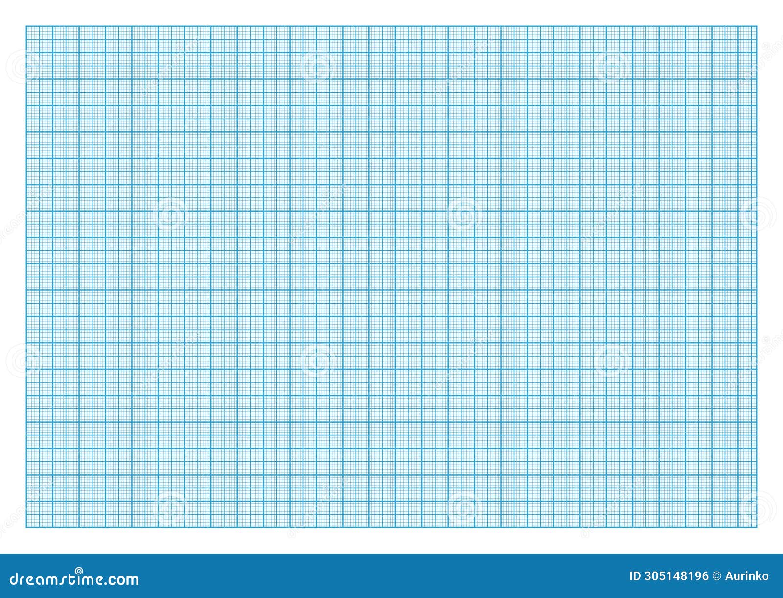 Millimeter Blue Paper A4 Format Vector Illustration on White Background ...