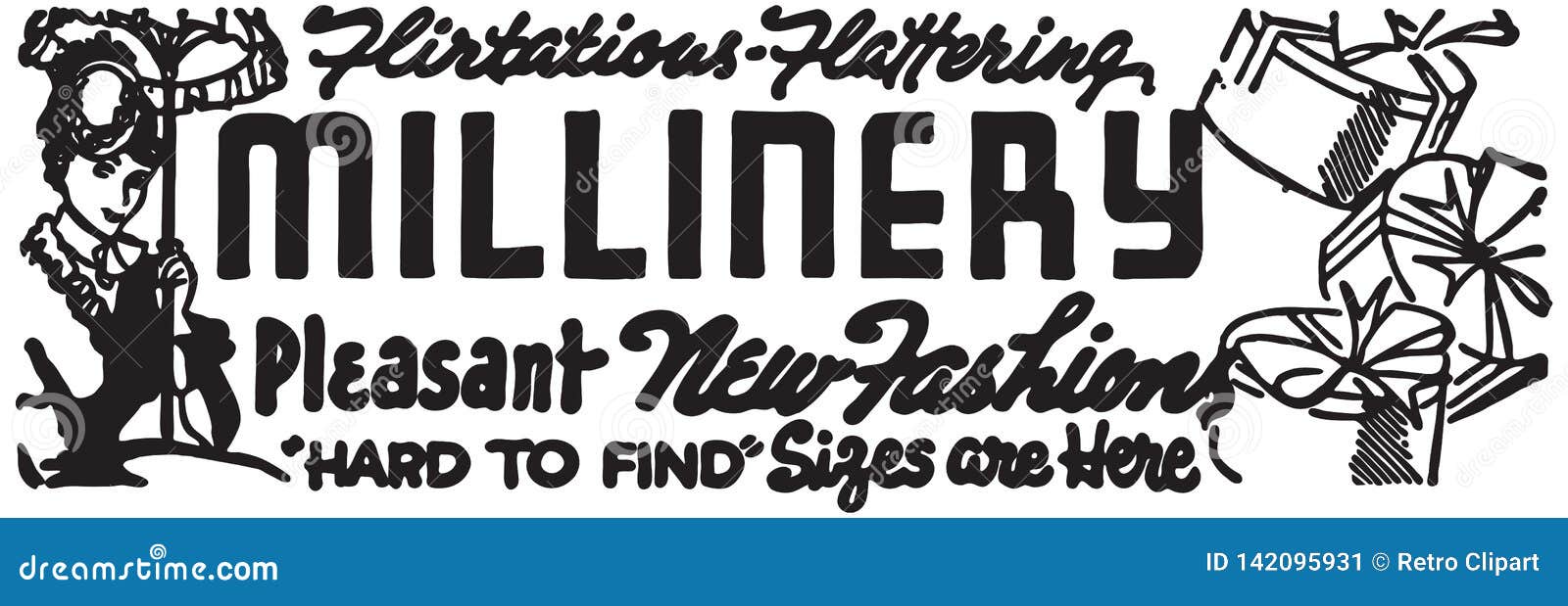 Millinery 3 stock illustration. Illustration of clip - 142095931