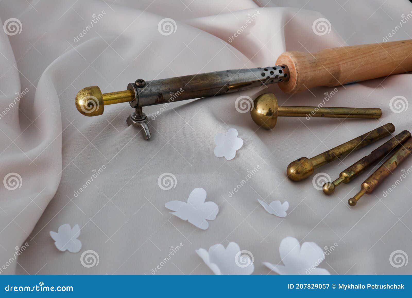 Millinery Flower Making Process , Close Up Stock Image - Image of ...
