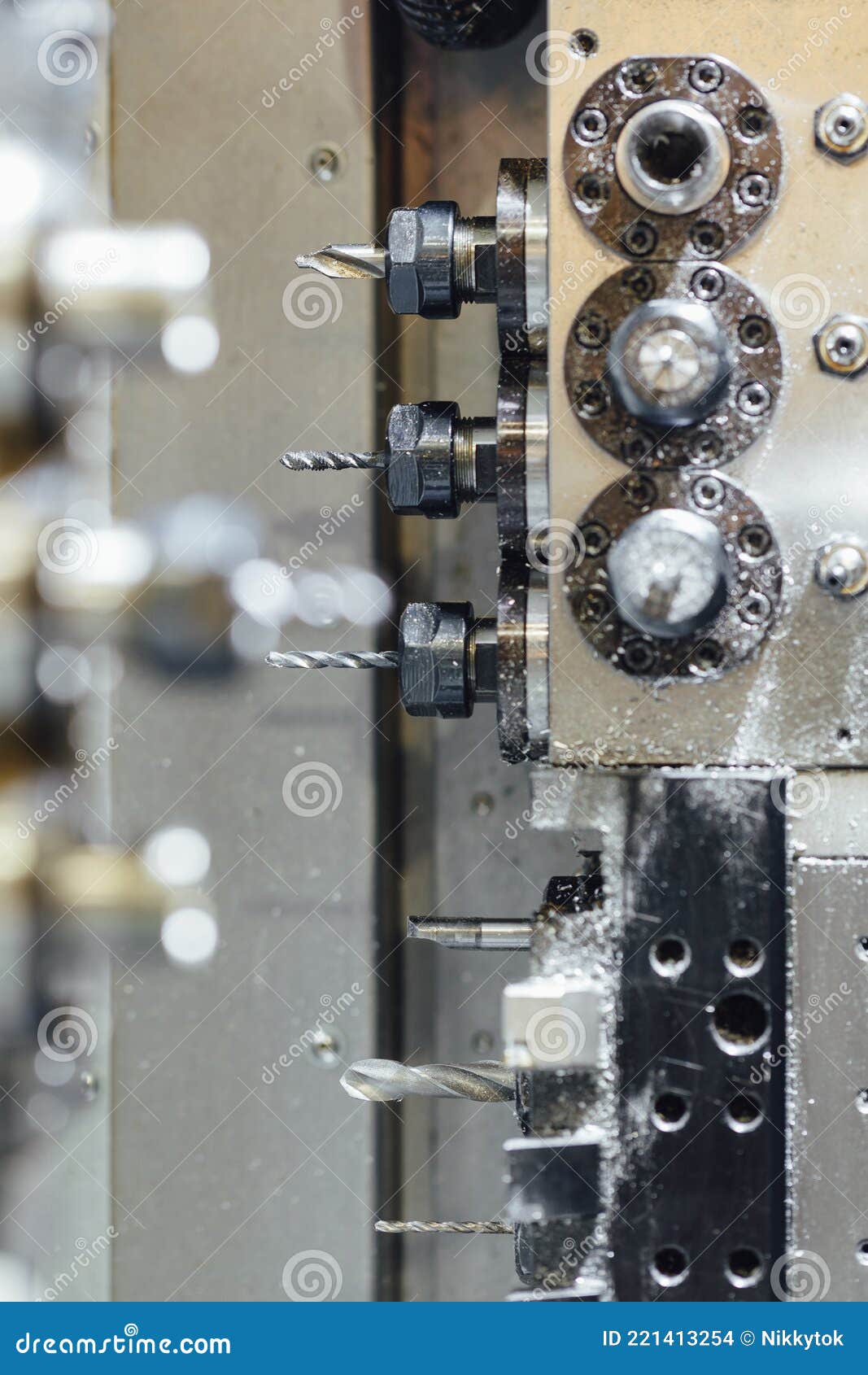 Milling Cnc Machine Drilling Heads Stock Photo - Image of objects ...