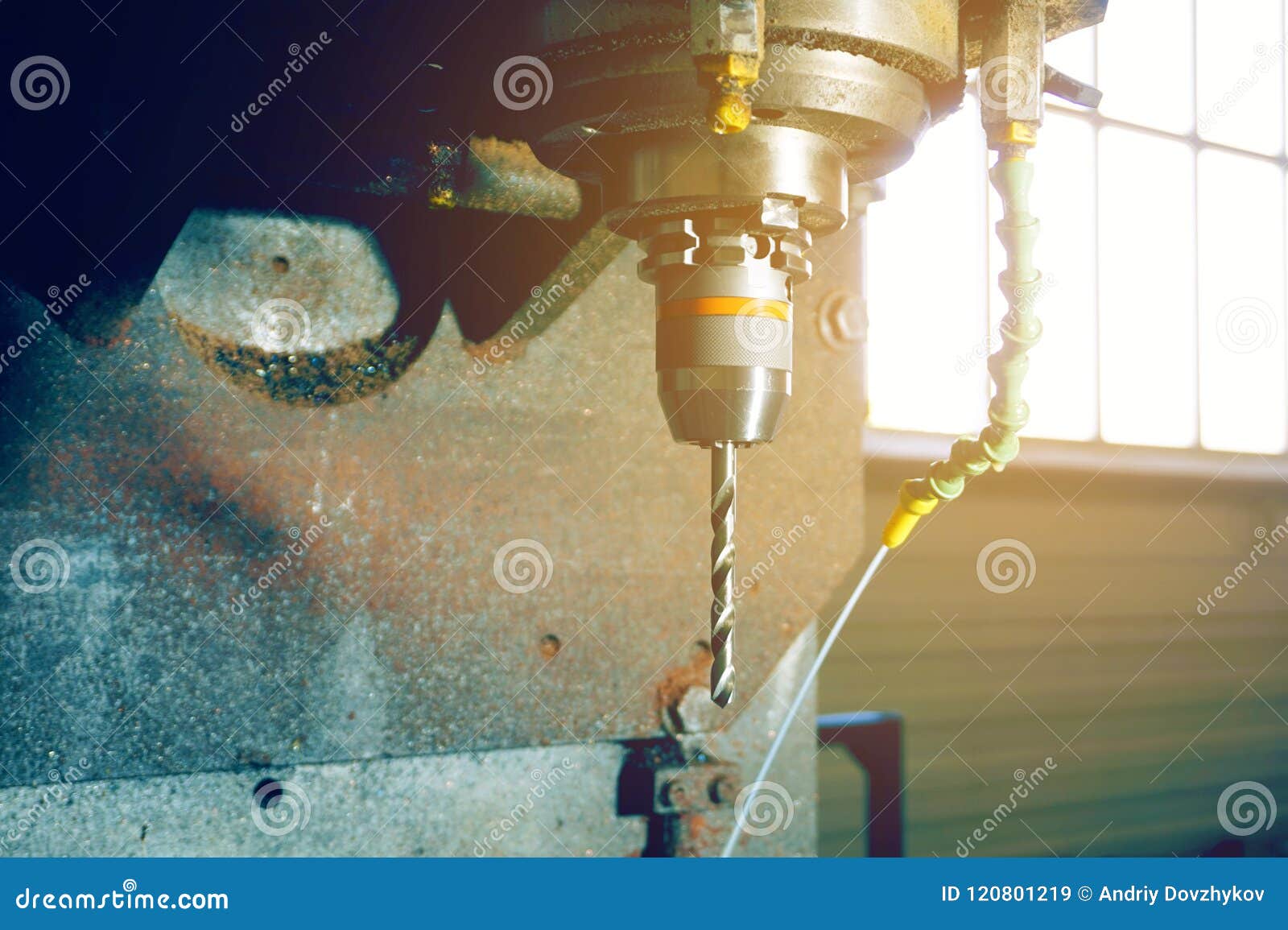 The Milling Cutter on the CNC Machine Processes the Gear Tooth Stock ...