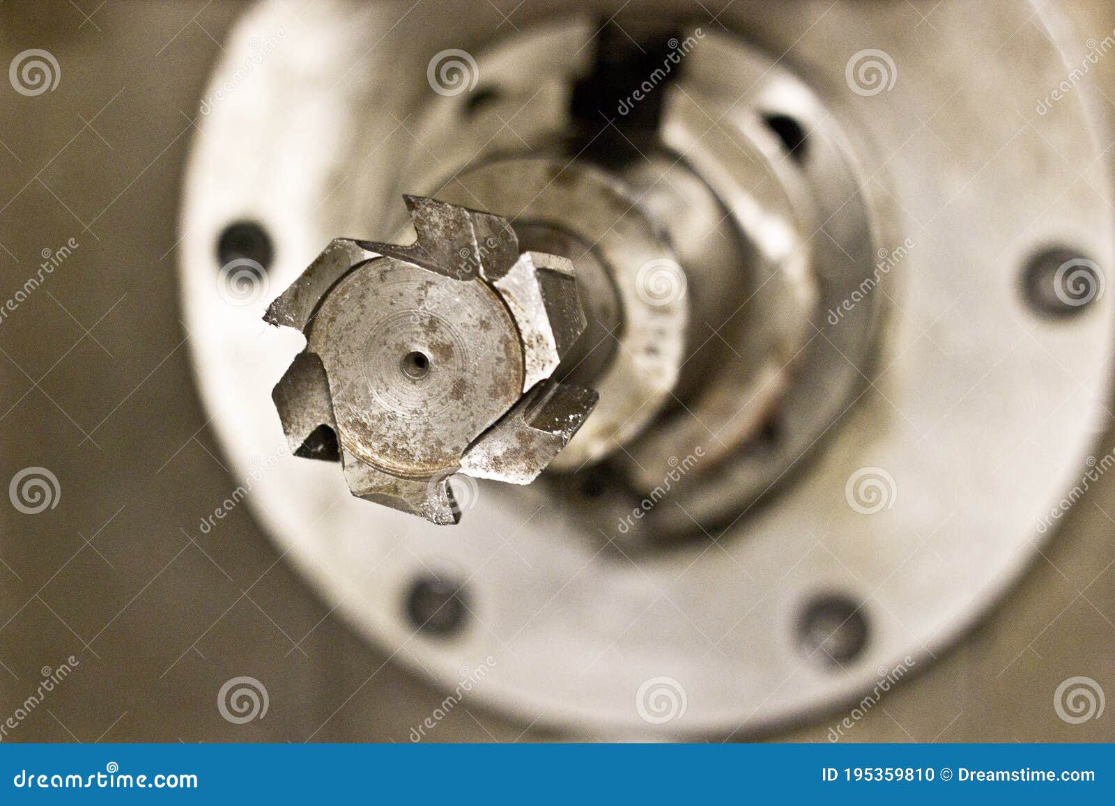 Milling Cutter in the Spindle Stock Photo - Image of workshop, milling ...