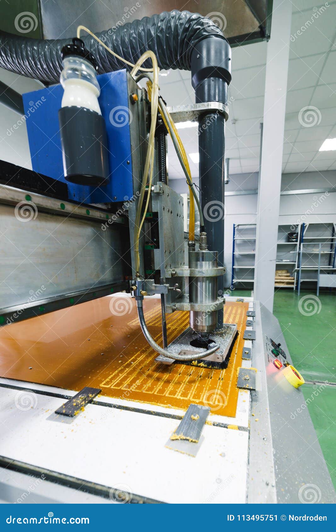 Milling engraving machine. stock image. Image of industrial - 113495751