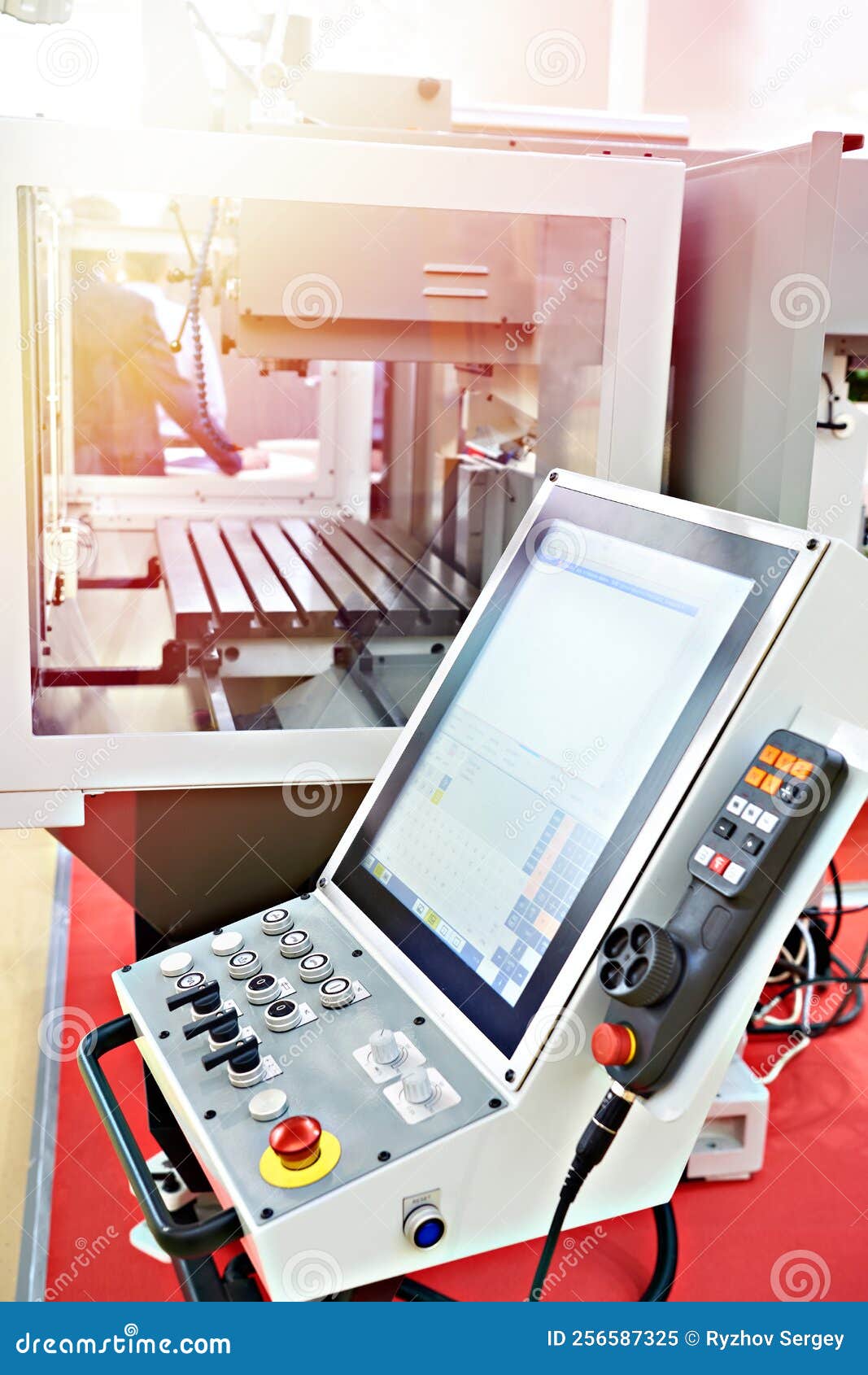 Control Panel Universal CNC Milling Machining Center Stock Image ...