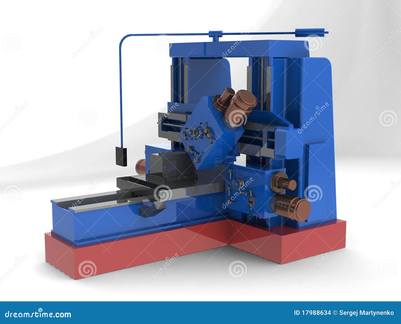 CNC Milling Machine Isometric Drawing Cartoon Vector | CartoonDealer ...
