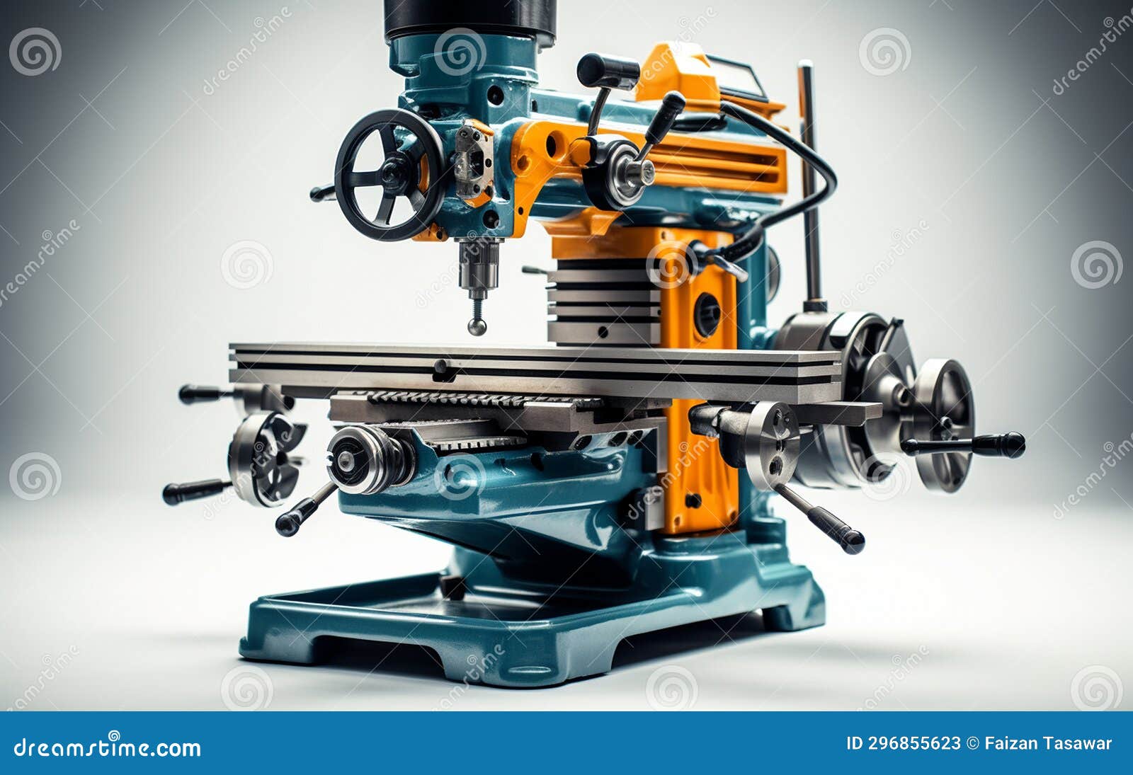 Milling Machine Against a White Backdrop -Generative Ai Stock Image ...