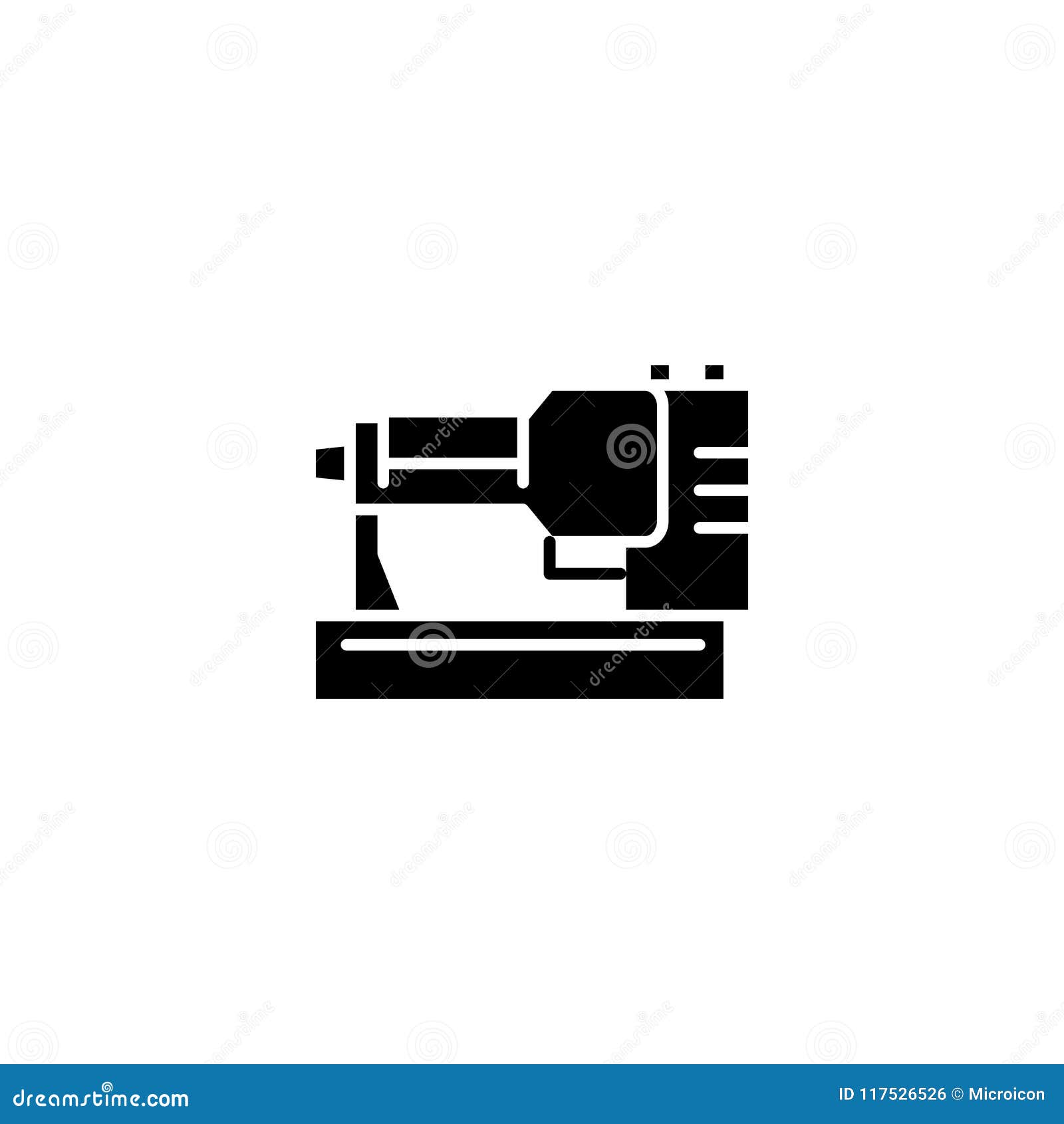 Milling Machine Black Icon Concept. Milling Machine Flat Vector Symbol ...