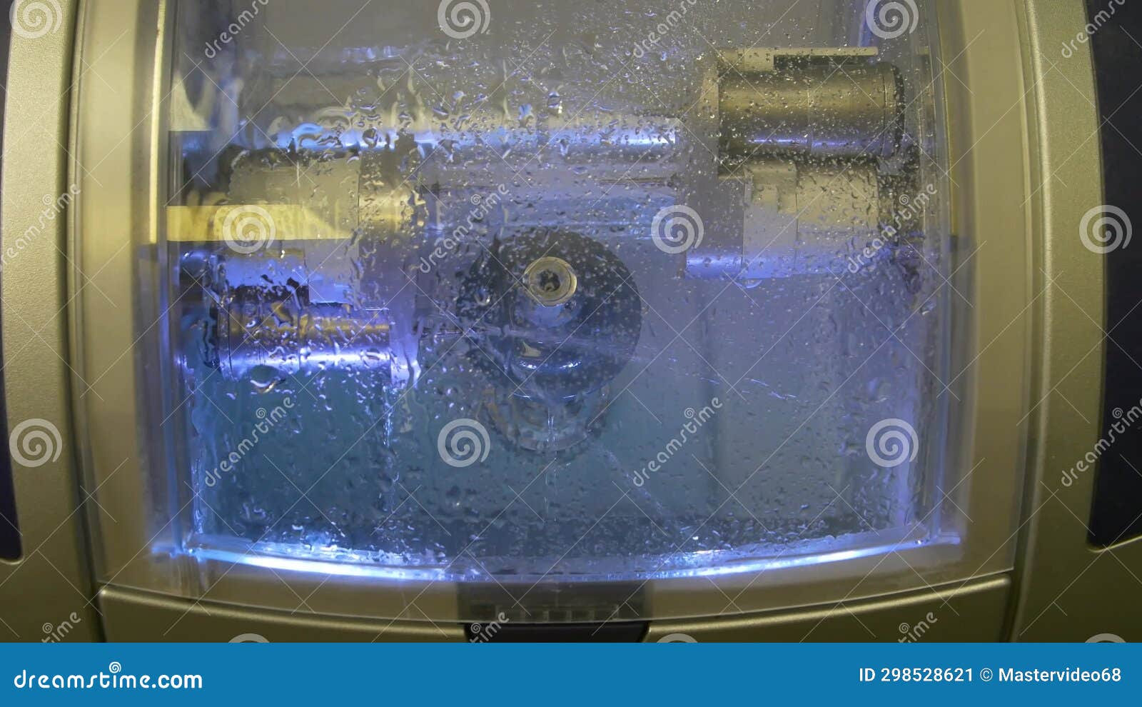 The Milling Machine Cuts the Ceramic Dental Crown from the Workpiece ...