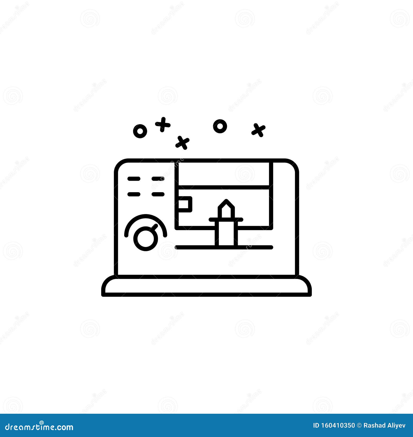 Milling Machine Icon. Element of Manufacturing Stock Illustration ...