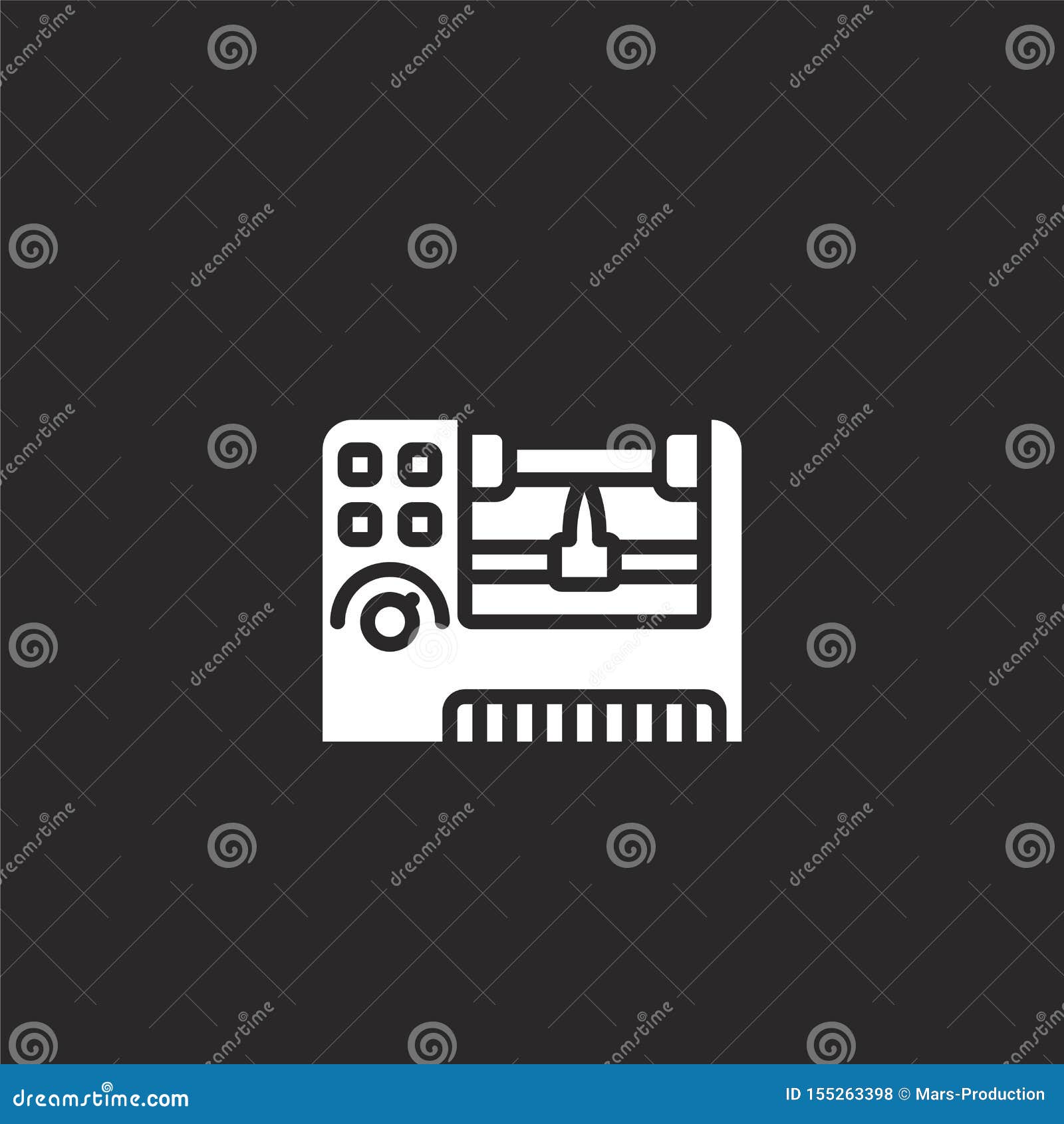 Milling Machine Icon. Filled Milling Machine Icon for Website Design ...