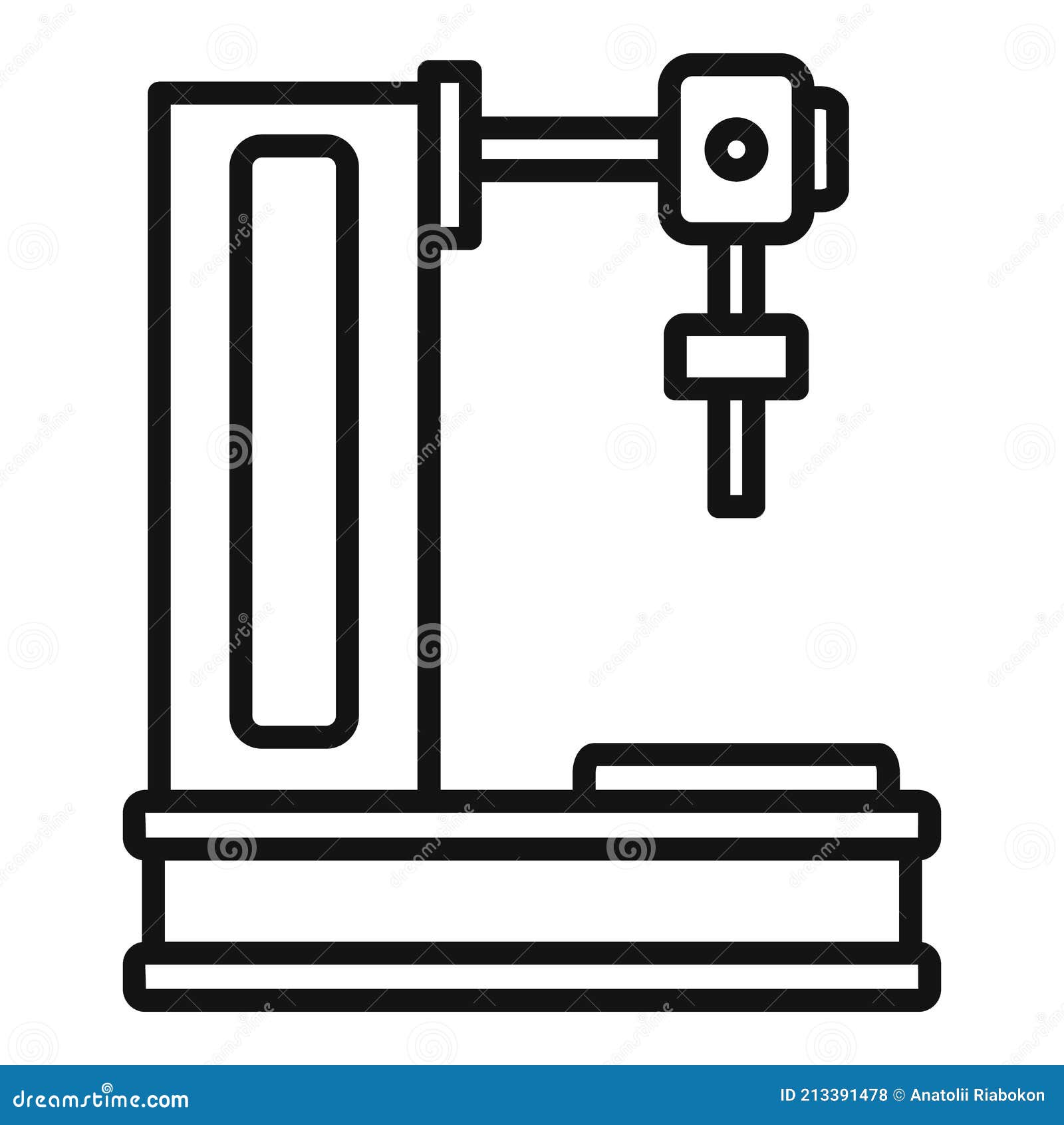 Milling Machine Icon, Outline Style Stock Vector - Illustration of ...