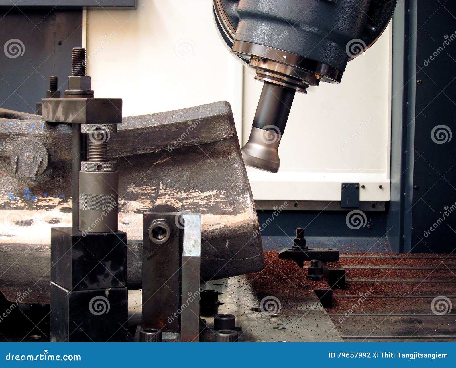 Milling machine lathe stock photo. Image of caution, labour - 79657992