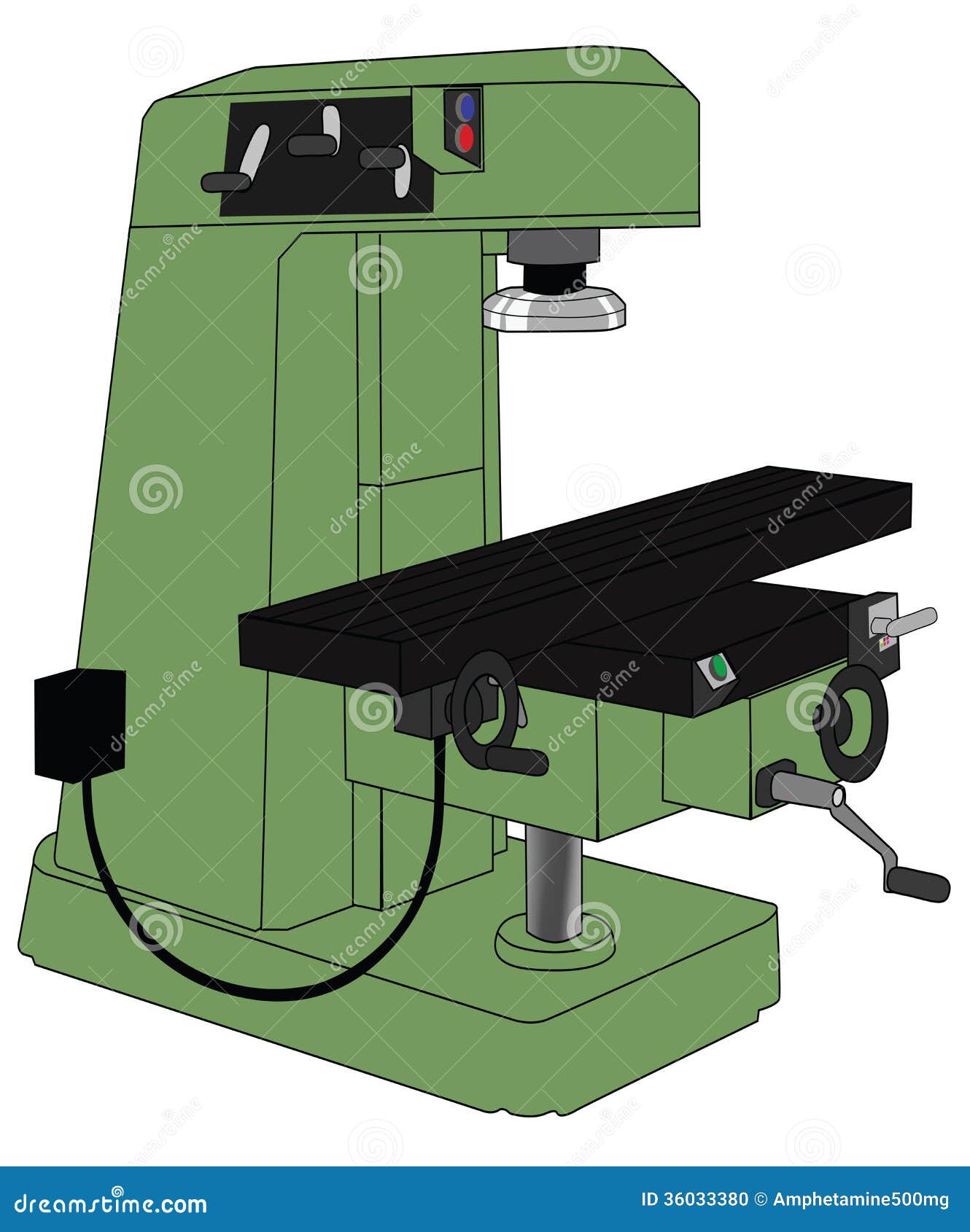 Milling machine stock vector. Illustration of cartoon - 36033380