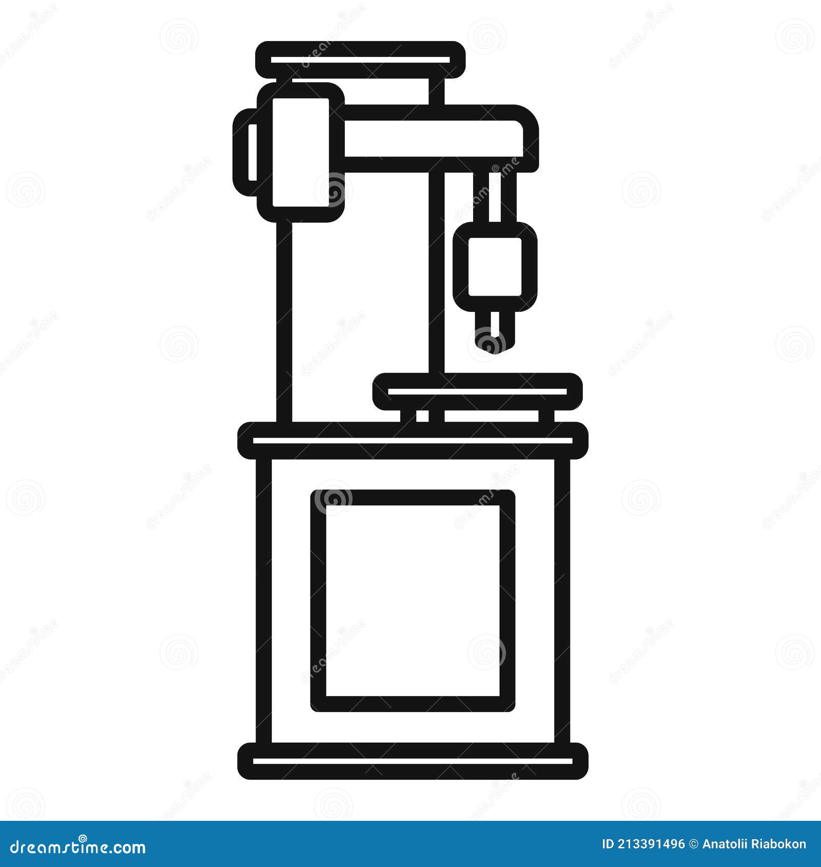Milling Machine Metalwork Icon, Outline Style Stock Vector ...