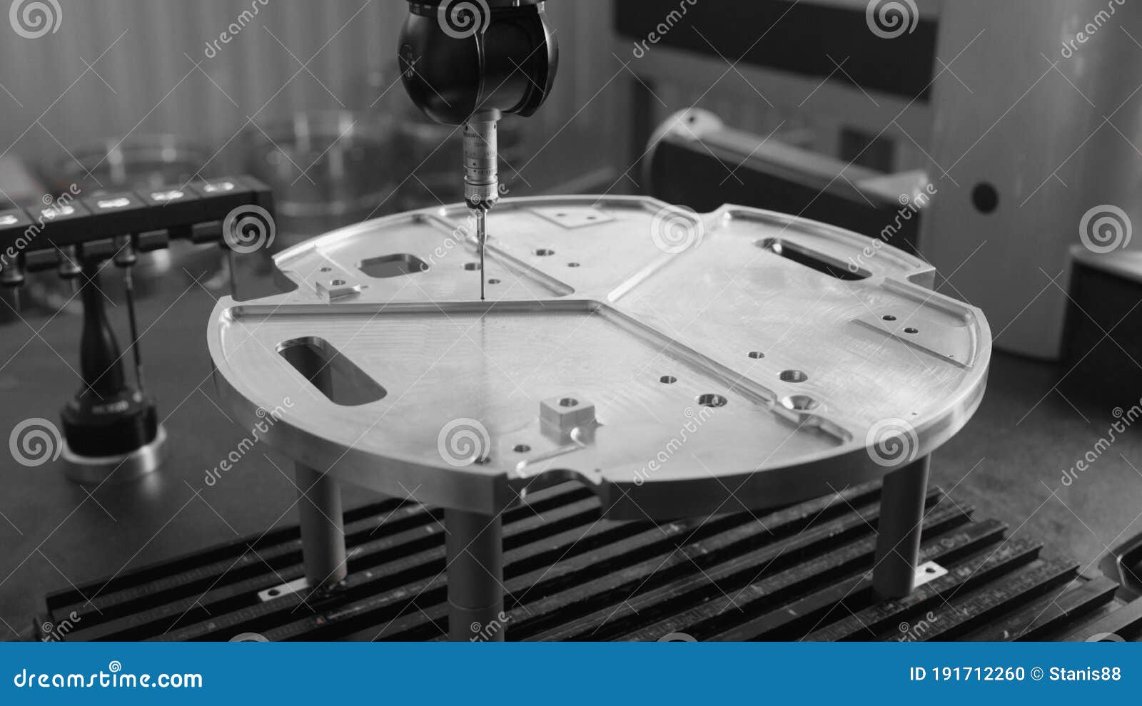 Milling Machine in Operation High-tech Machine Lathe Metal Processing ...