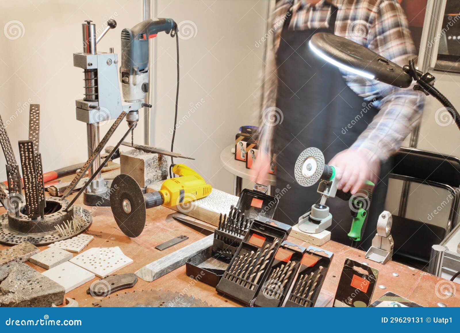 Milling machine operator stock image. Image of drill - 29629131