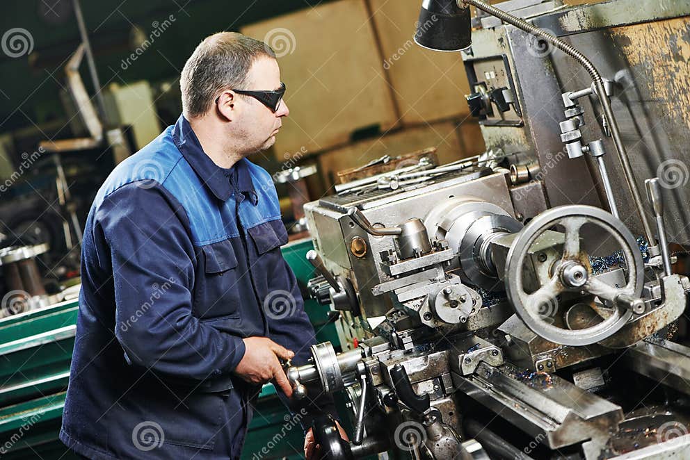 Milling machine operator stock image. Image of metalwork - 40288941