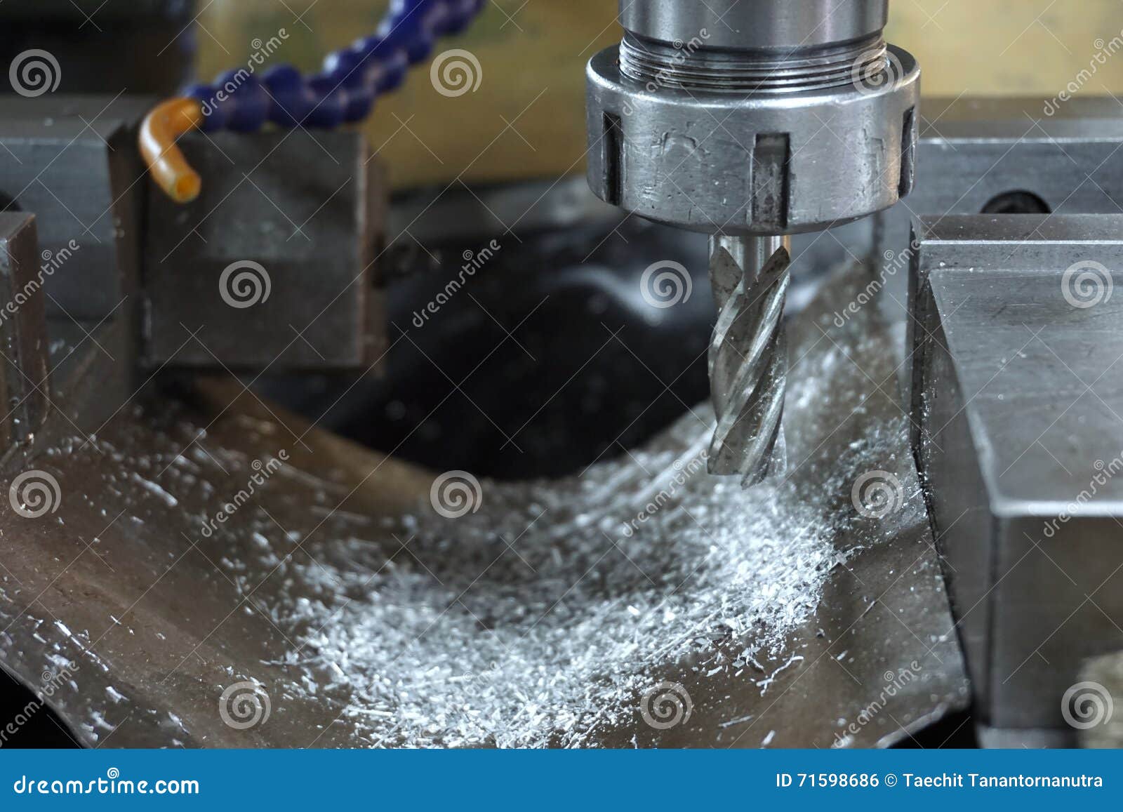 Milling machine process stock photo. Image of metalworking - 71598686