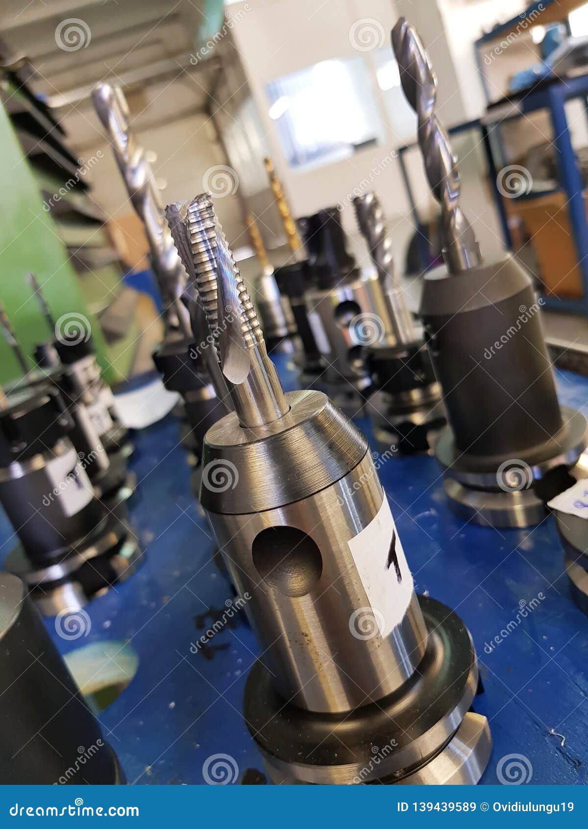 Milling Machine Tools in Metalworking Process. Industrial CNC Metal ...