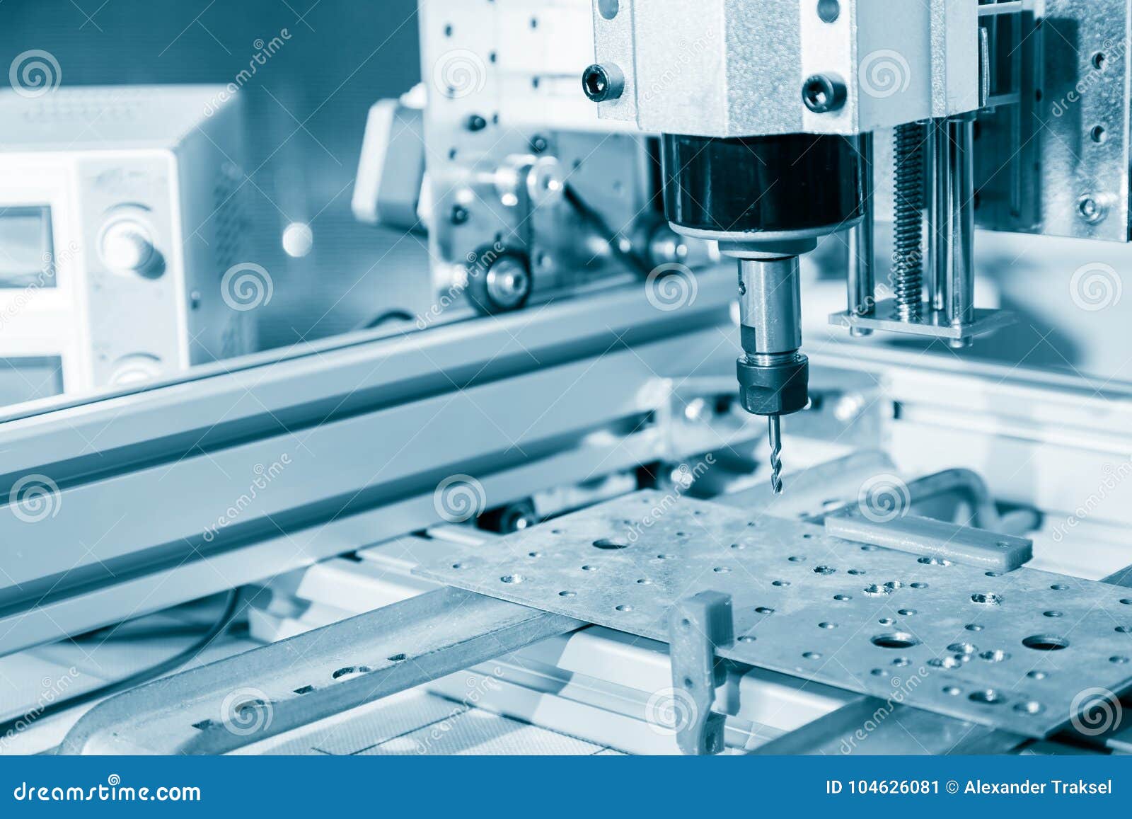 Milling Machine Working on Steel Detail.CNC Milling Machine Working ...