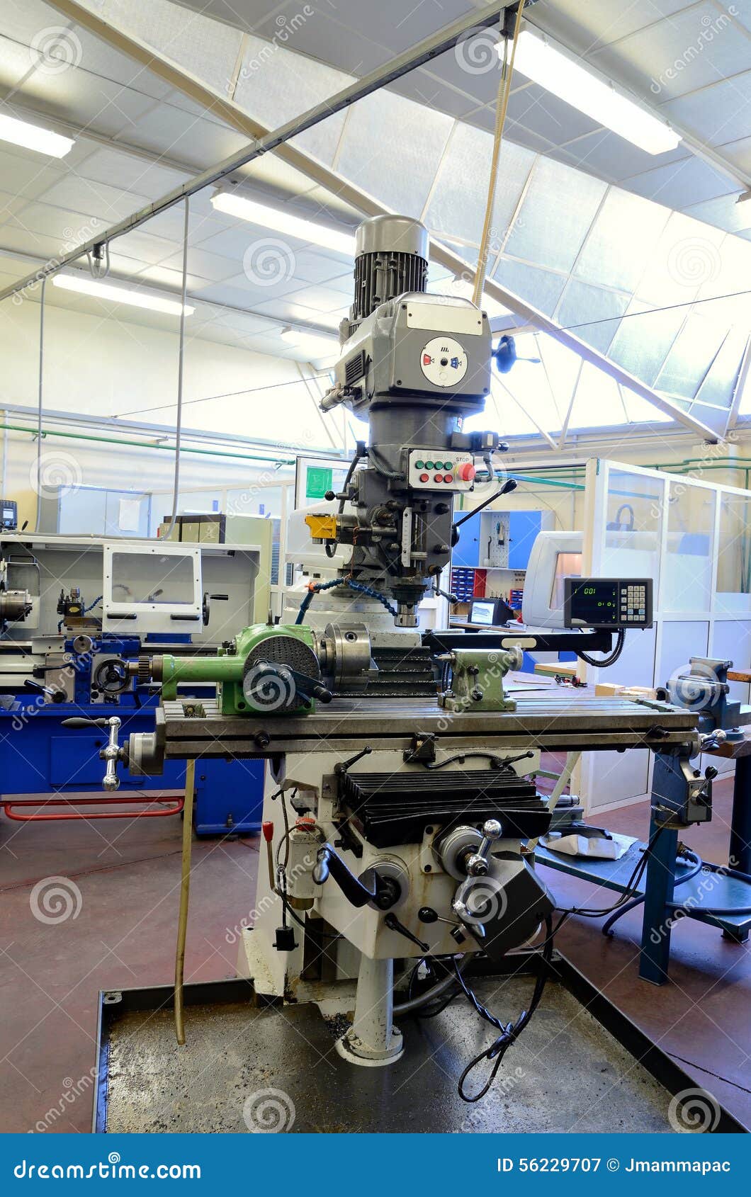 Milling machines stock image. Image of technology, mechanical - 56229707