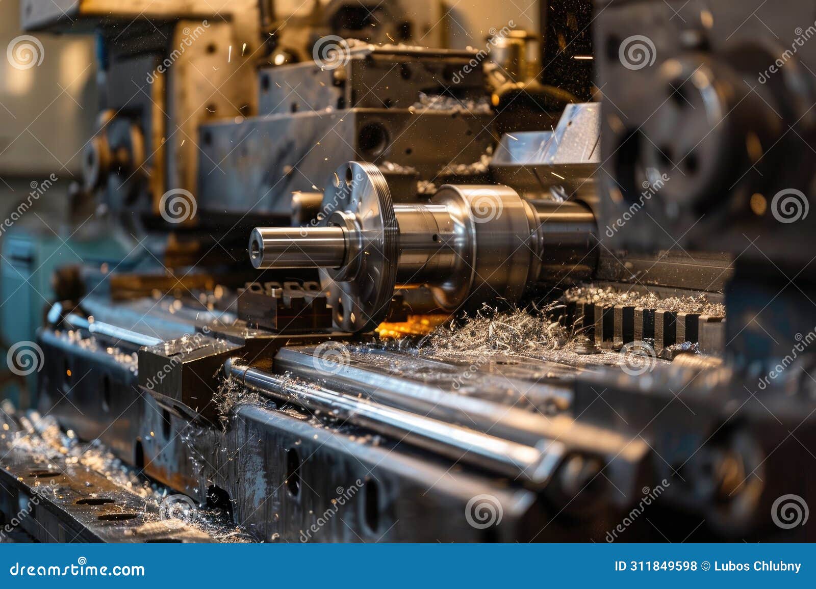 Milling and Machining of Material To Lathe Stock Illustration ...