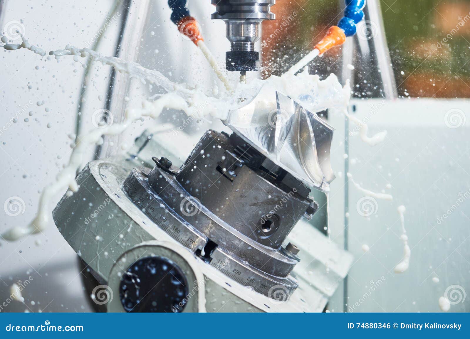 Milling Metalworking Process. Industrial CNC Metal Machining by ...