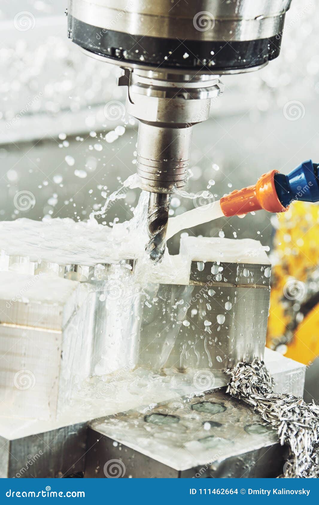 Milling Metalworking Process. Industrial CNC Metal Machining by ...