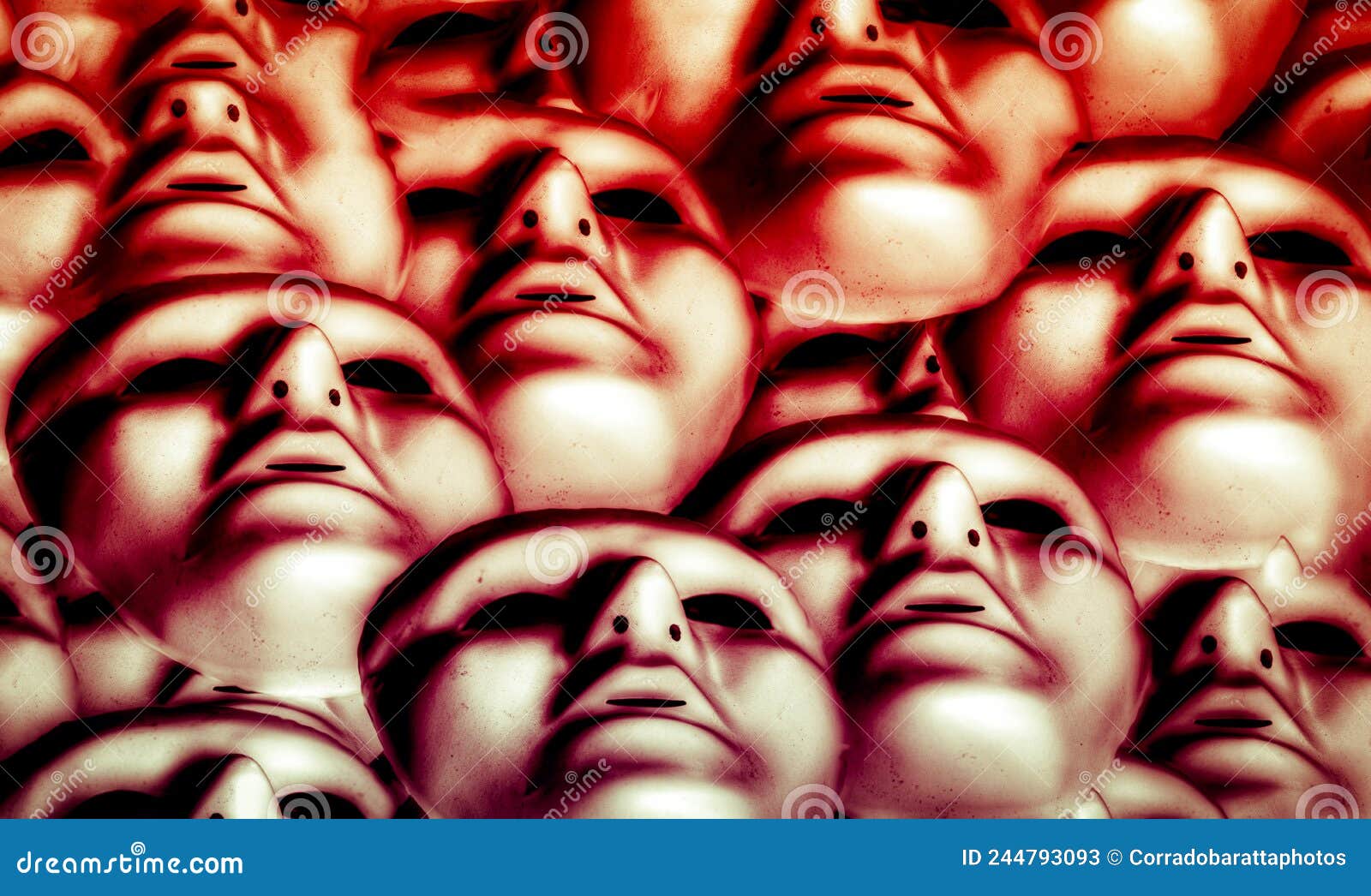 A Million Faces All the Same and Expressionless Stock Image - Image of ...