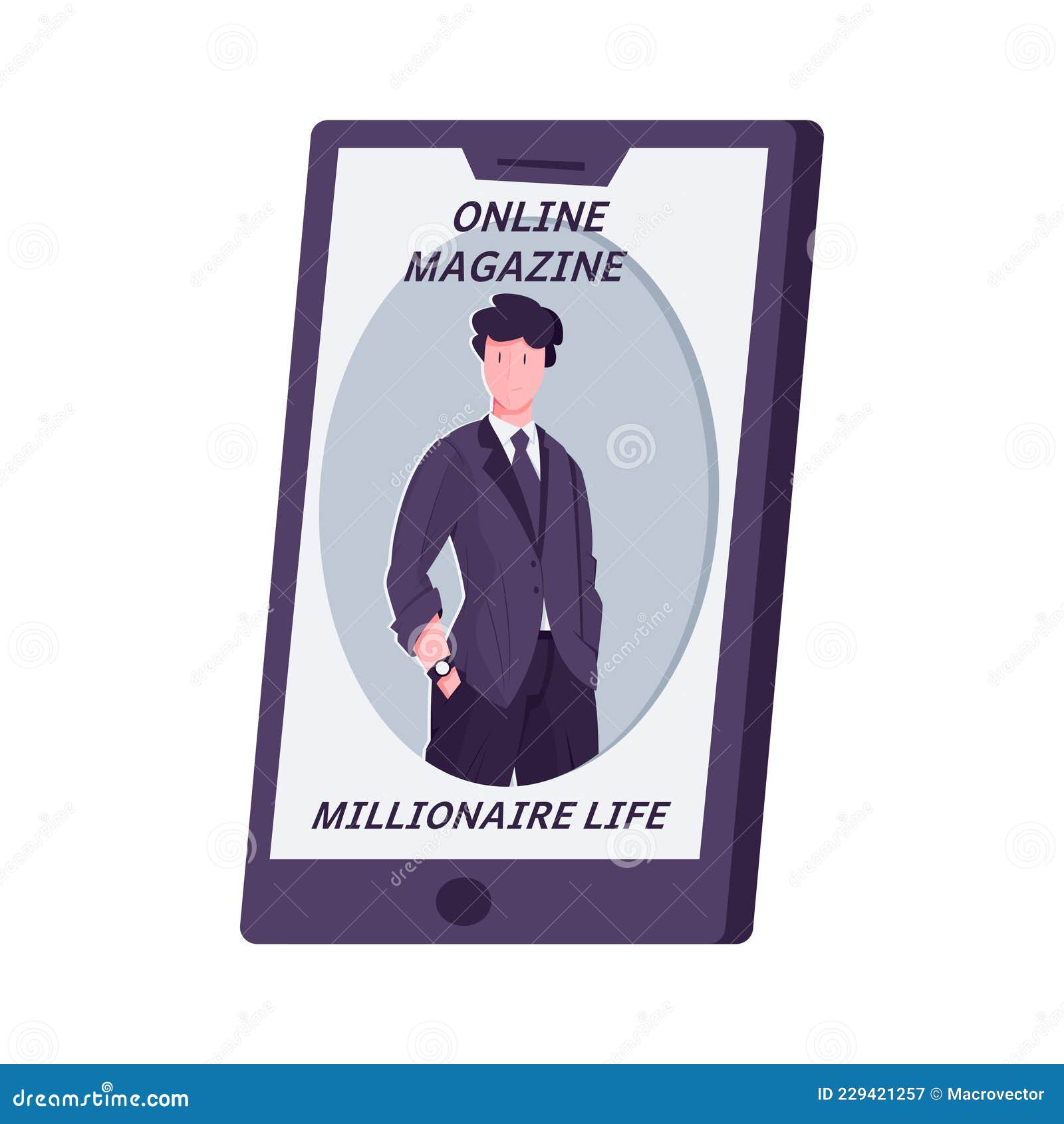 Millionaire Magazine Illustration Cartoon Vector | CartoonDealer.com ...