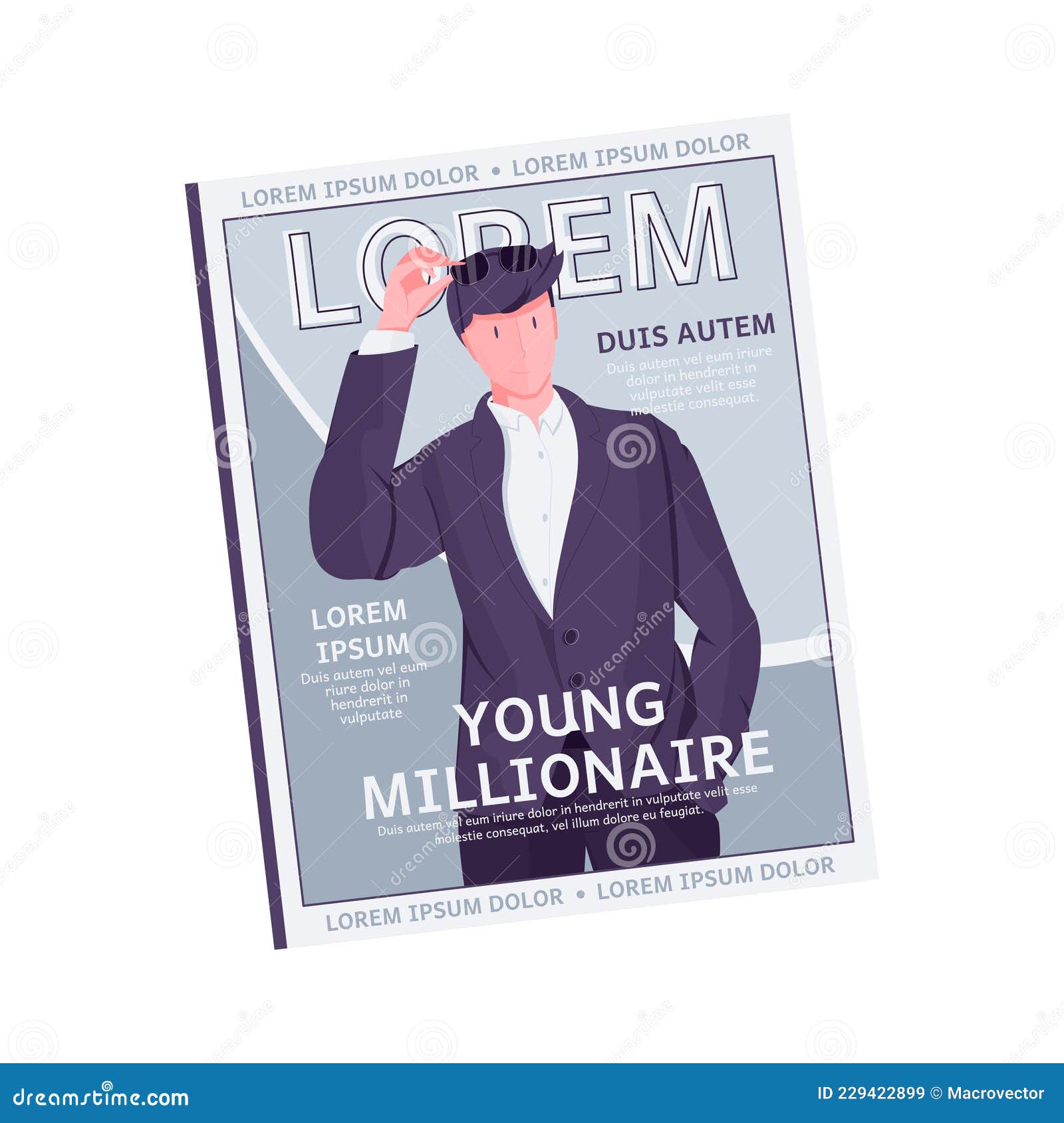 Millionaire Magazine Illustration Cartoon Vector | CartoonDealer.com ...
