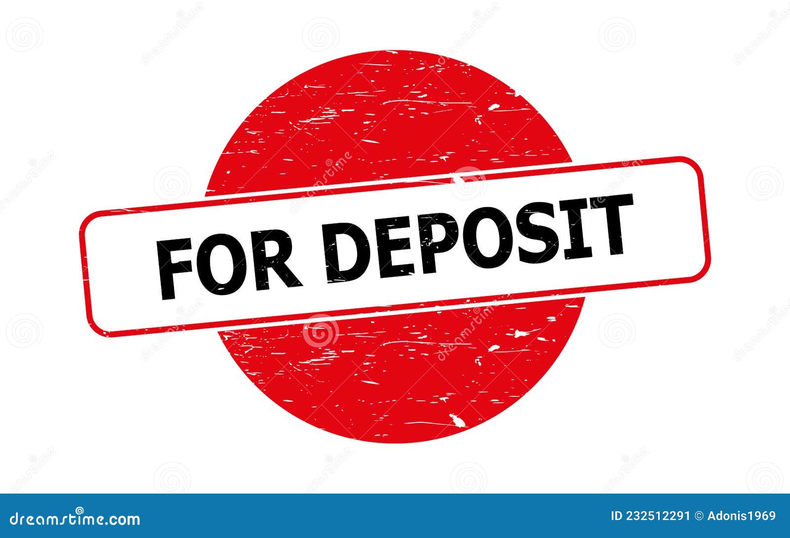 For deposit stamp on white stock illustration. Illustration of deposit ...