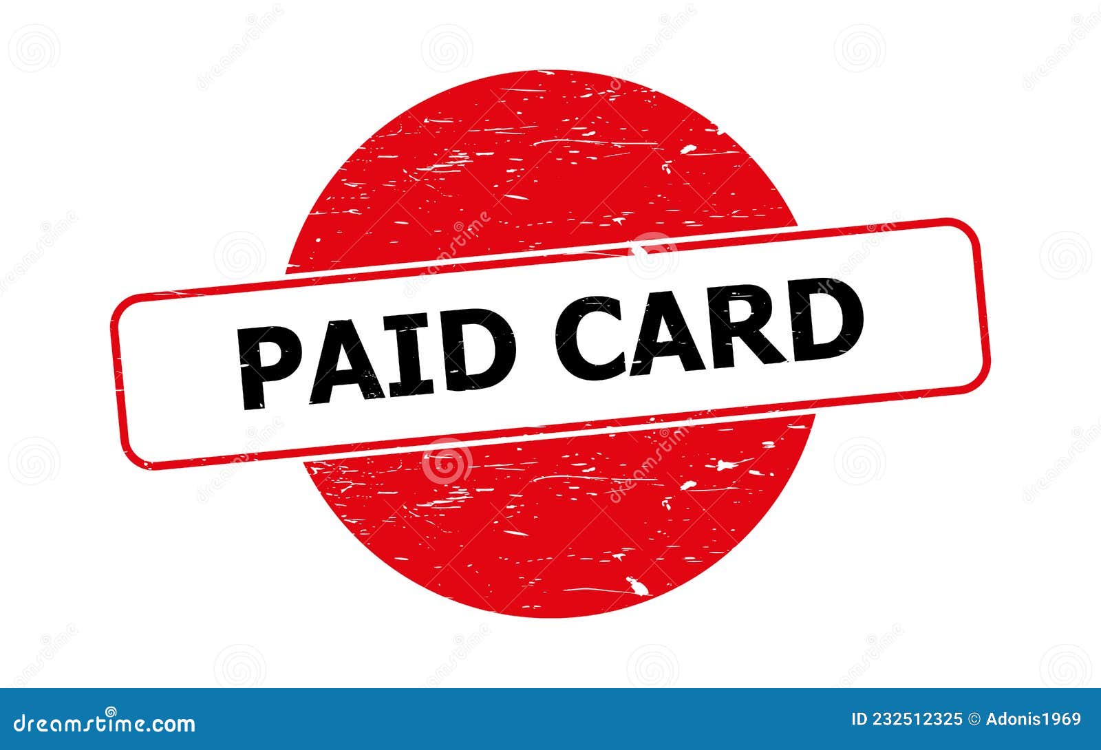 Paid card stamp on white stock illustration. Illustration of credit ...
