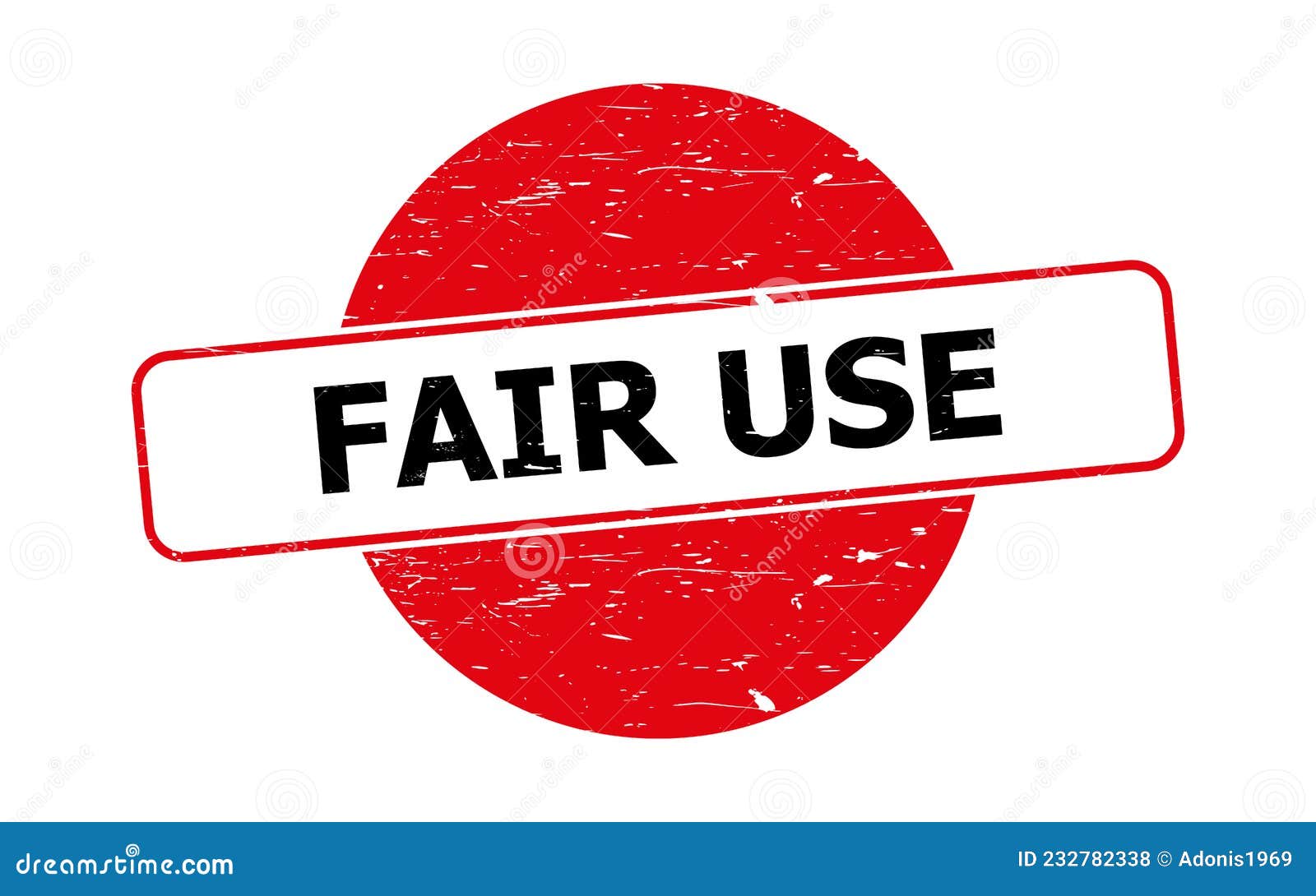 Fair use stamp on white stock illustration. Illustration of isolated ...