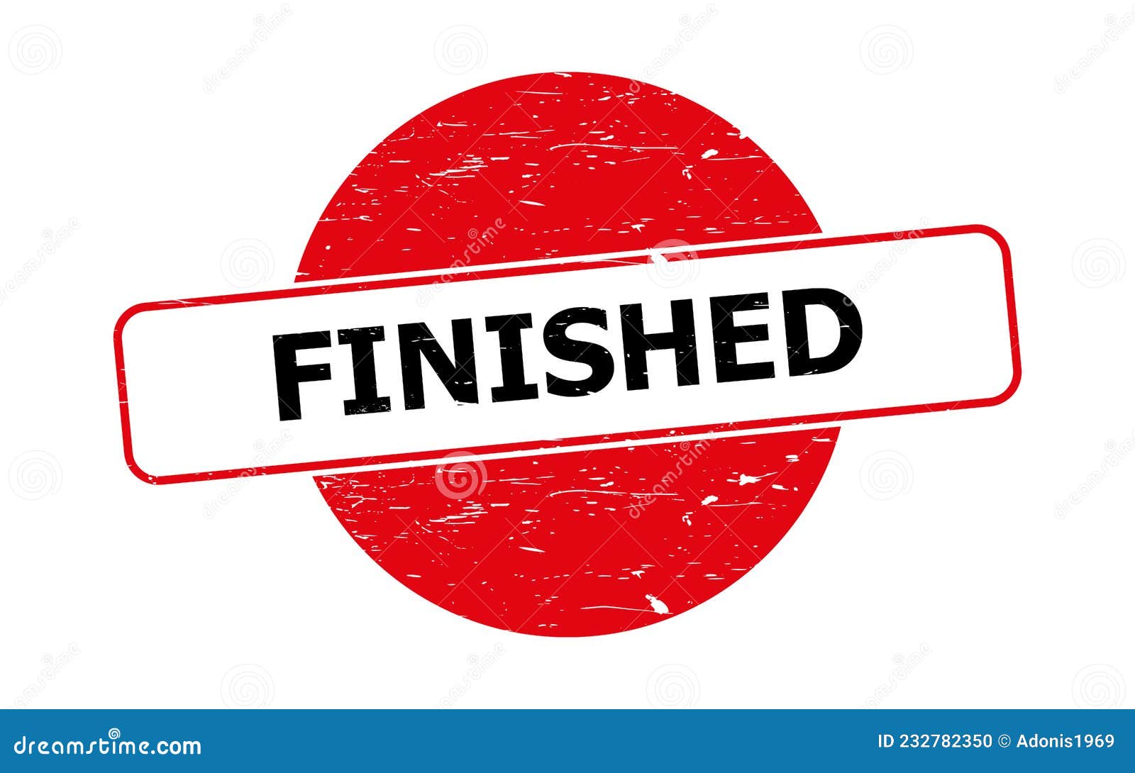 Finished Stamp Cartoon Vector | CartoonDealer.com #122289265