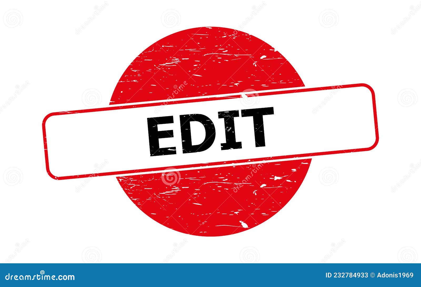Edit stamp on white stock illustration. Illustration of editing - 232784933