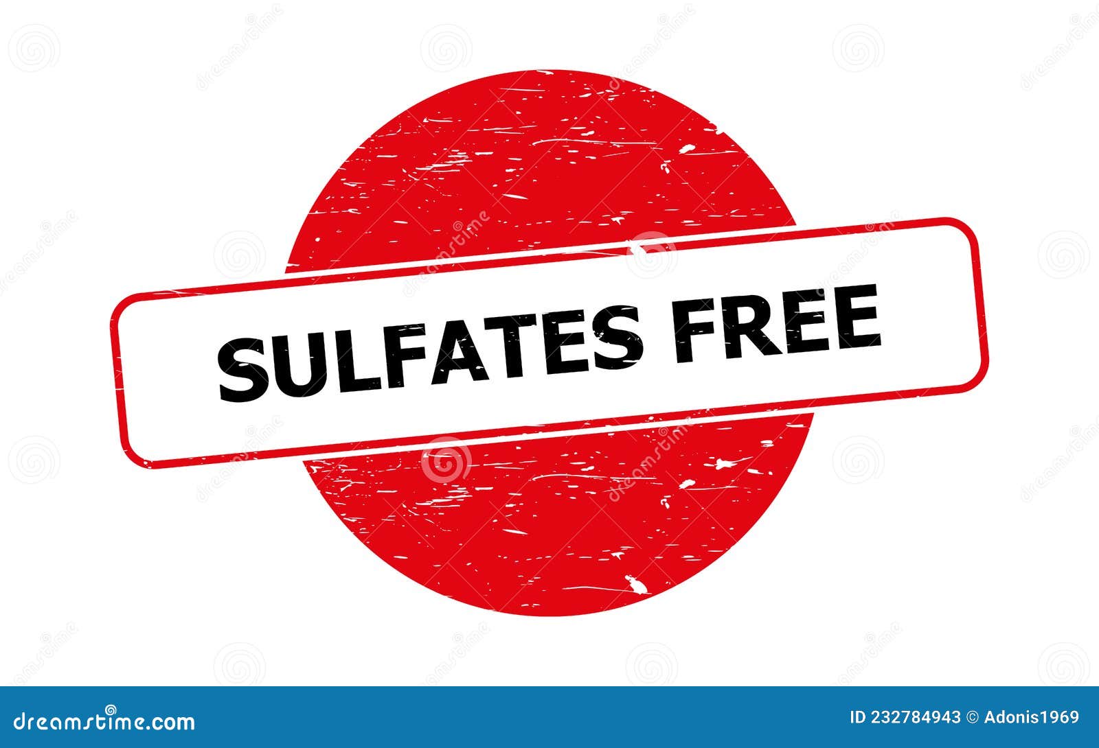 Sulfates Free Vector Stamp With Prohibited SLS, No SLES, Lauryl ...