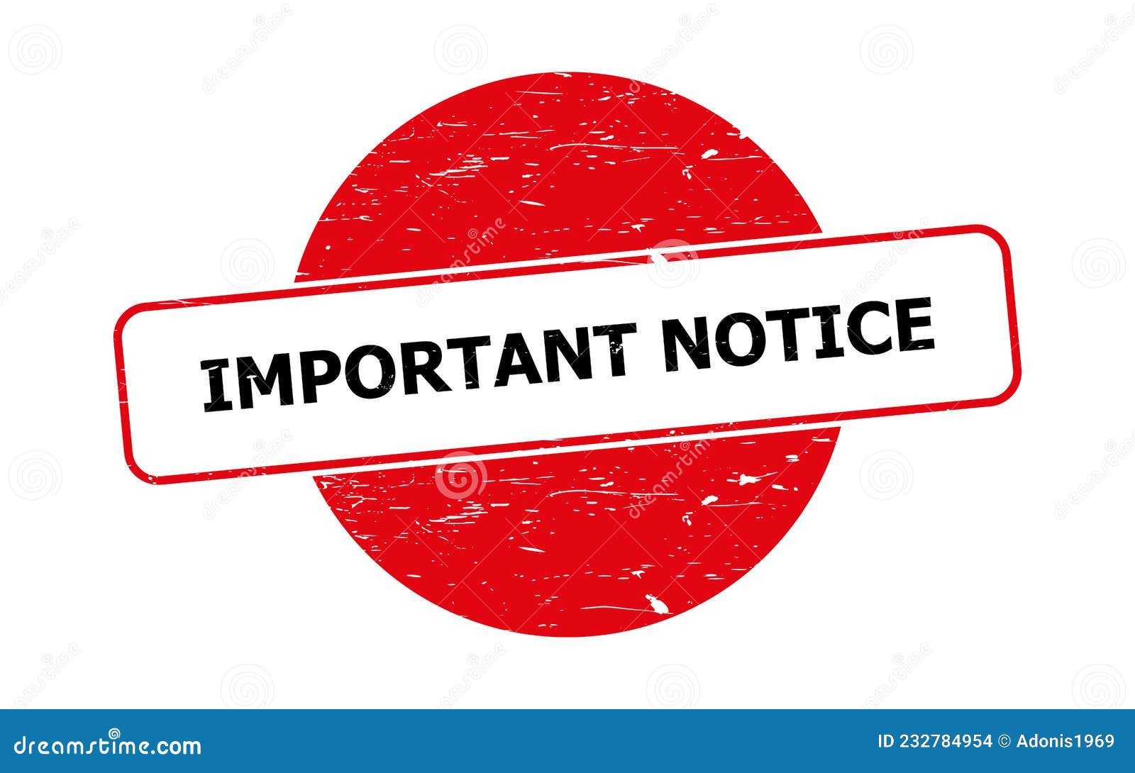 Important Notice Stamp on White Stock Illustration - Illustration of ...