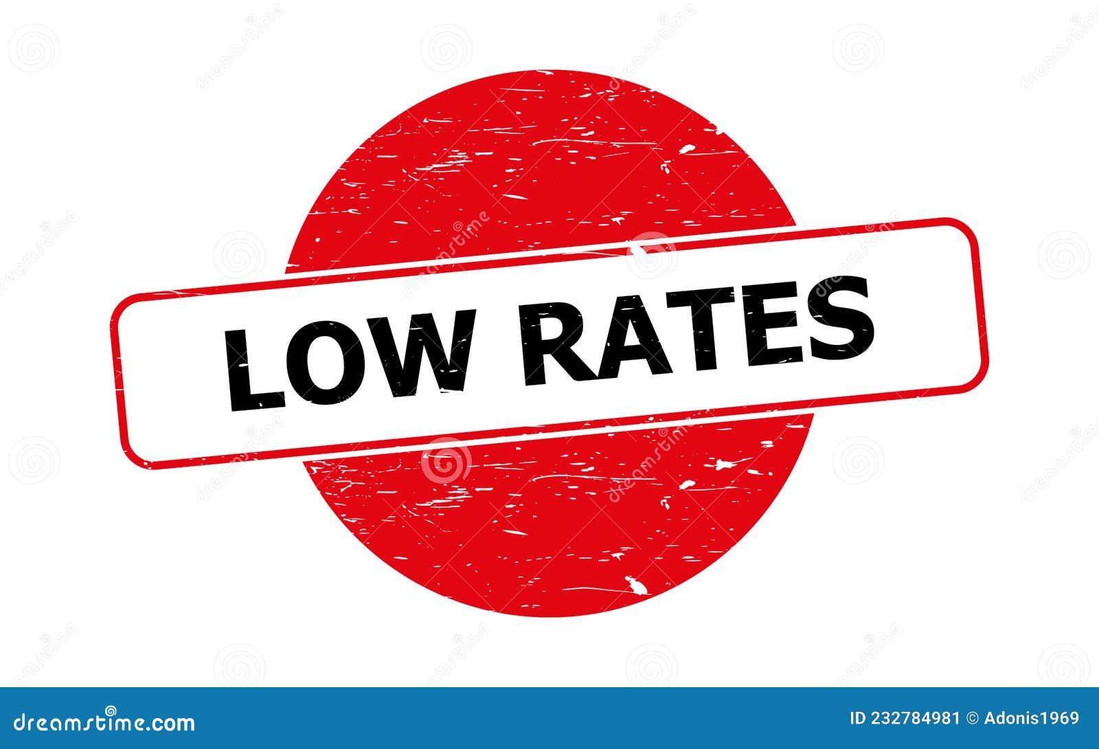 Low rates stamp on white stock illustration. Illustration of payment ...