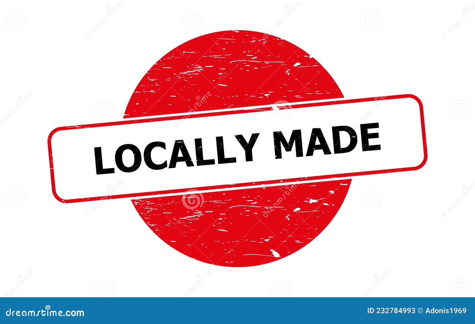 Locally Made Stamps Cartoon Vector | CartoonDealer.com #35906977