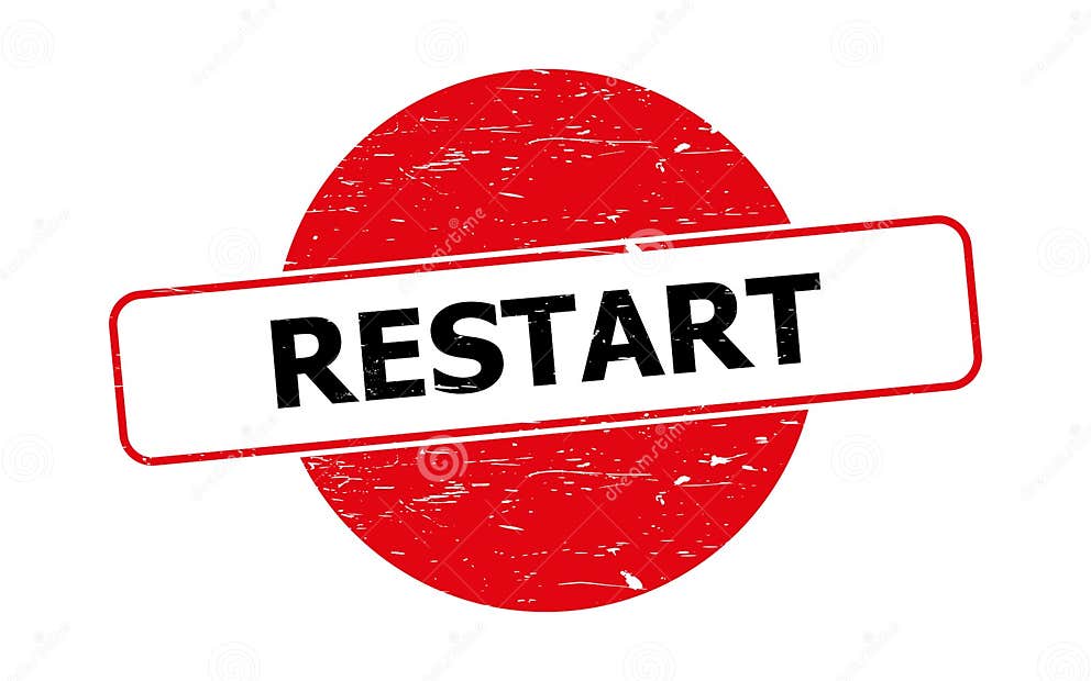 Restart stamp on white stock illustration. Illustration of refreshed ...