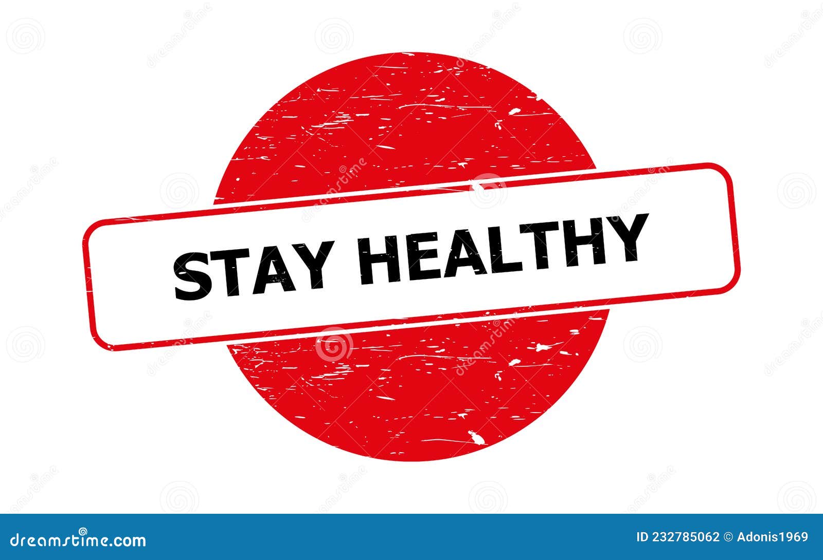 Stay Healthy Stamp on White Stock Illustration - Illustration of icon ...