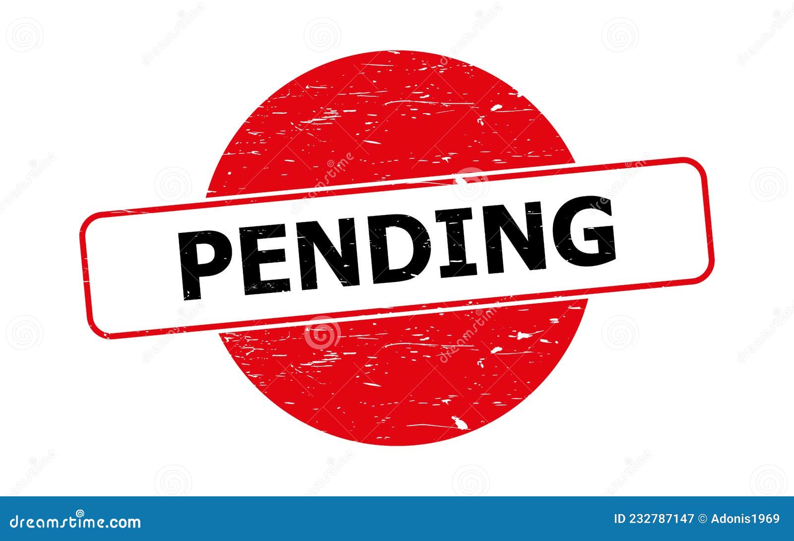 Pending Stamp Cartoon Vector | CartoonDealer.com #122429529