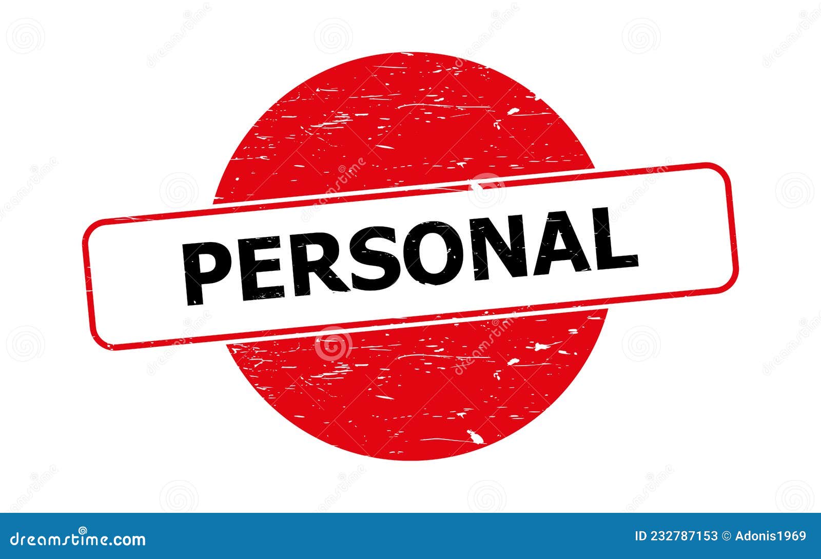 Personal stamp on white stock illustration. Illustration of contractor ...