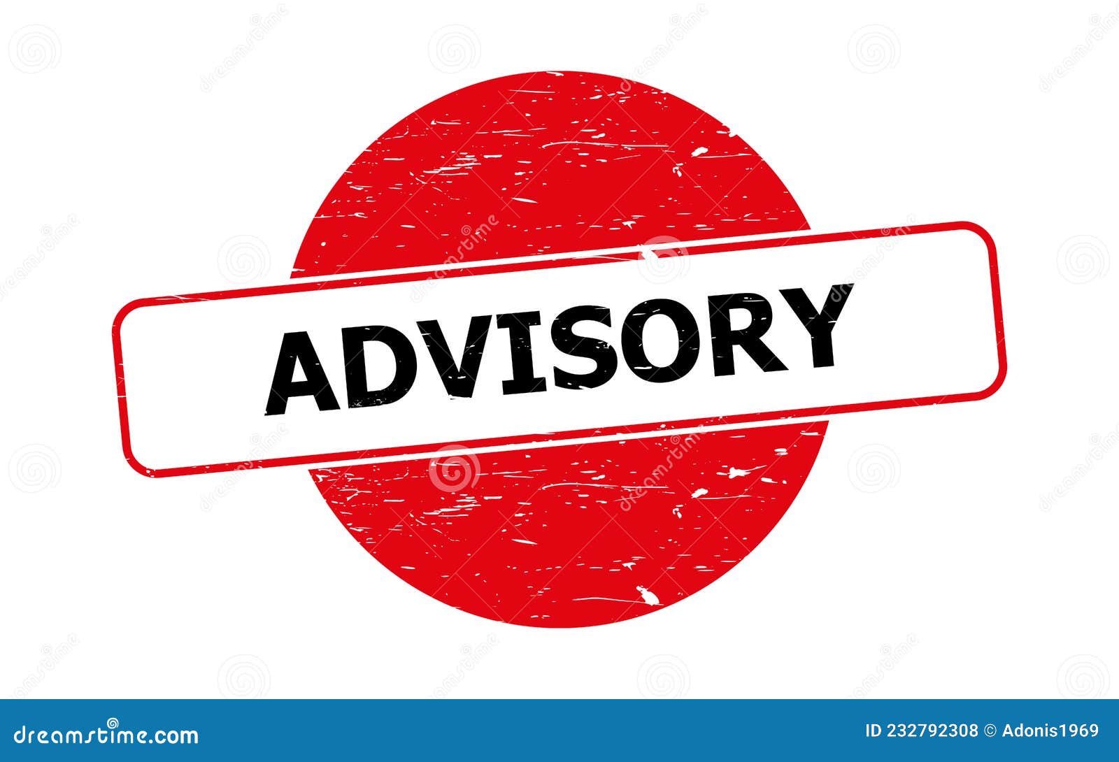Advisory stamp on white stock illustration. Illustration of grunge ...