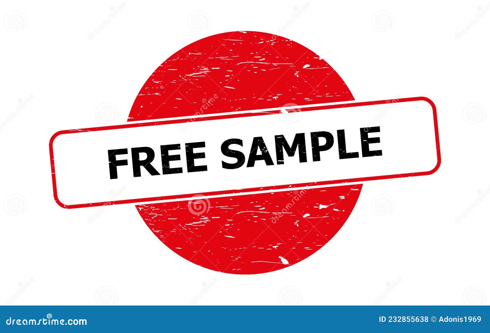 Free sample stamp on white stock illustration. Illustration of mark ...