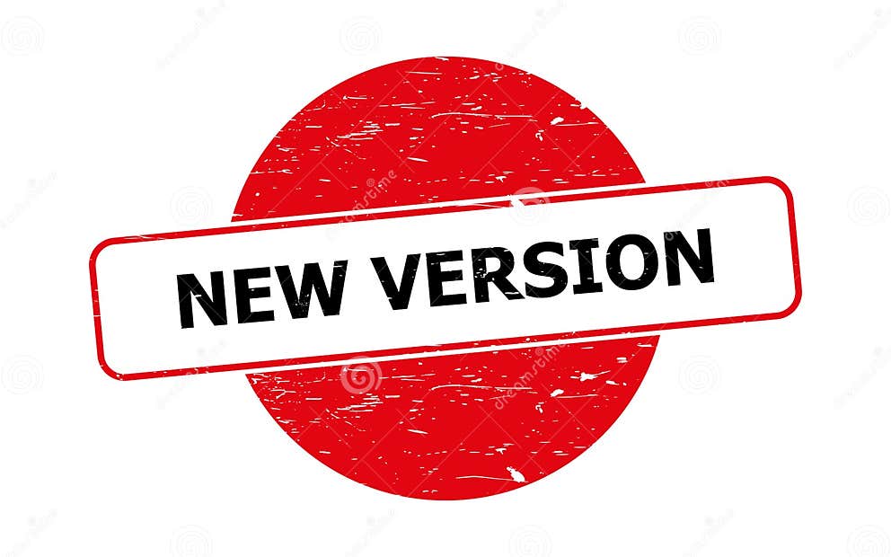 New version stamp on white stock illustration. Illustration of ...
