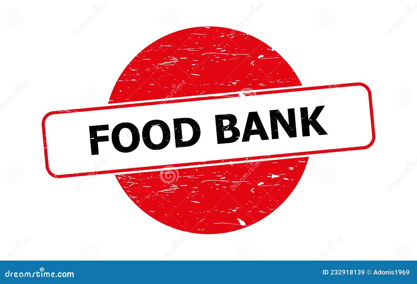 Food bank stamp on white stock illustration. Illustration of help ...