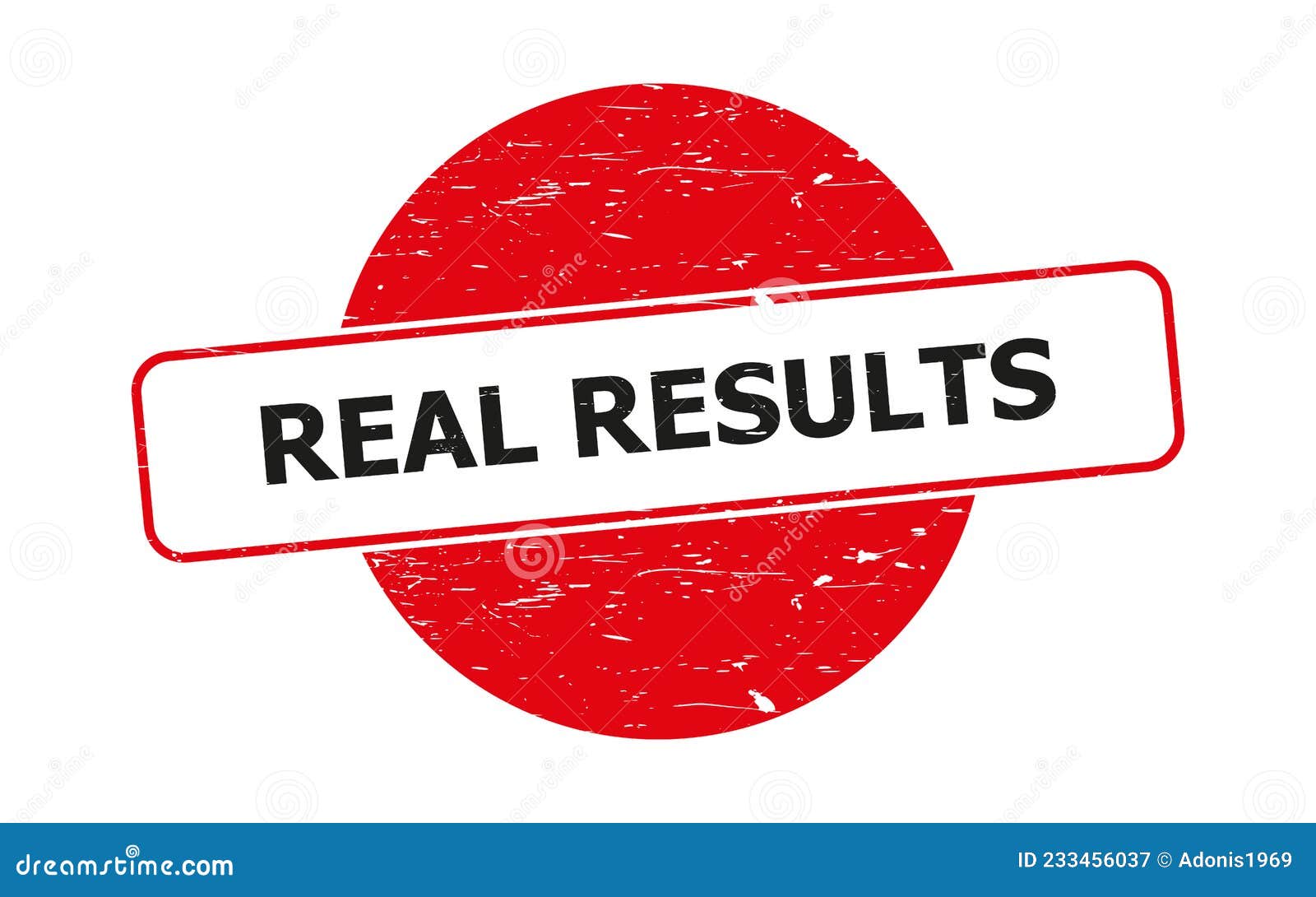 Real Results Stamp on White Stock Illustration - Illustration of ...